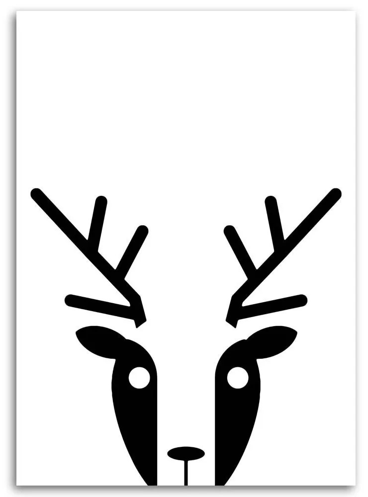 Gario Obraz na plátně Kontrastní jelen Rozměry: 40 x 60 cm