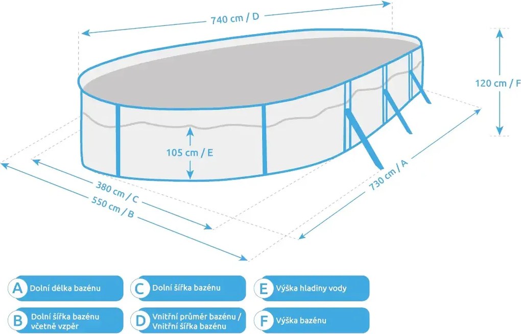 Marimex | Bazén Marimex Orlando Premium DL 3,66x7,32x1,22 m s pískovou filtrací a příslušenstvím | 19900129