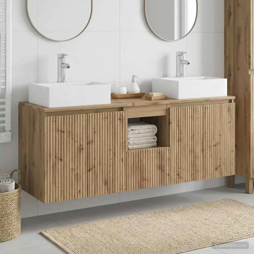 Sada koupelnových skříněk 3 ks Dub artisan 49,5 x 41 x 62,5 cm 3405656