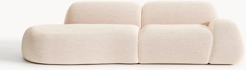 Modulární bouclé šezlong Wolke, 3místný