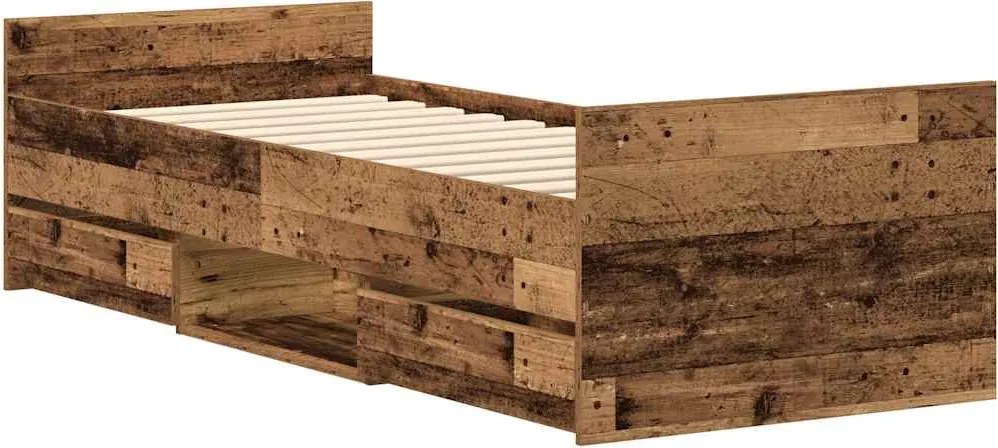 Rám postele bez matrace Staré dřevo 90x190cm Technické dřevo 3328808