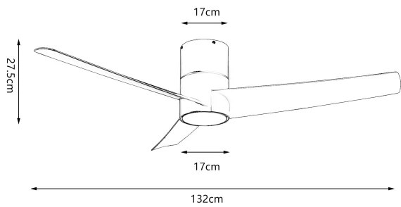ZEVENTI - LED Stropní ventilátor BARROSA LED/18W/230V Wi-Fi Tuya + DO