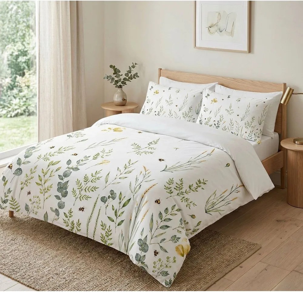 Bílé povlečení na dvoulůžko 200x200 cm Gardenia – Mijolnir