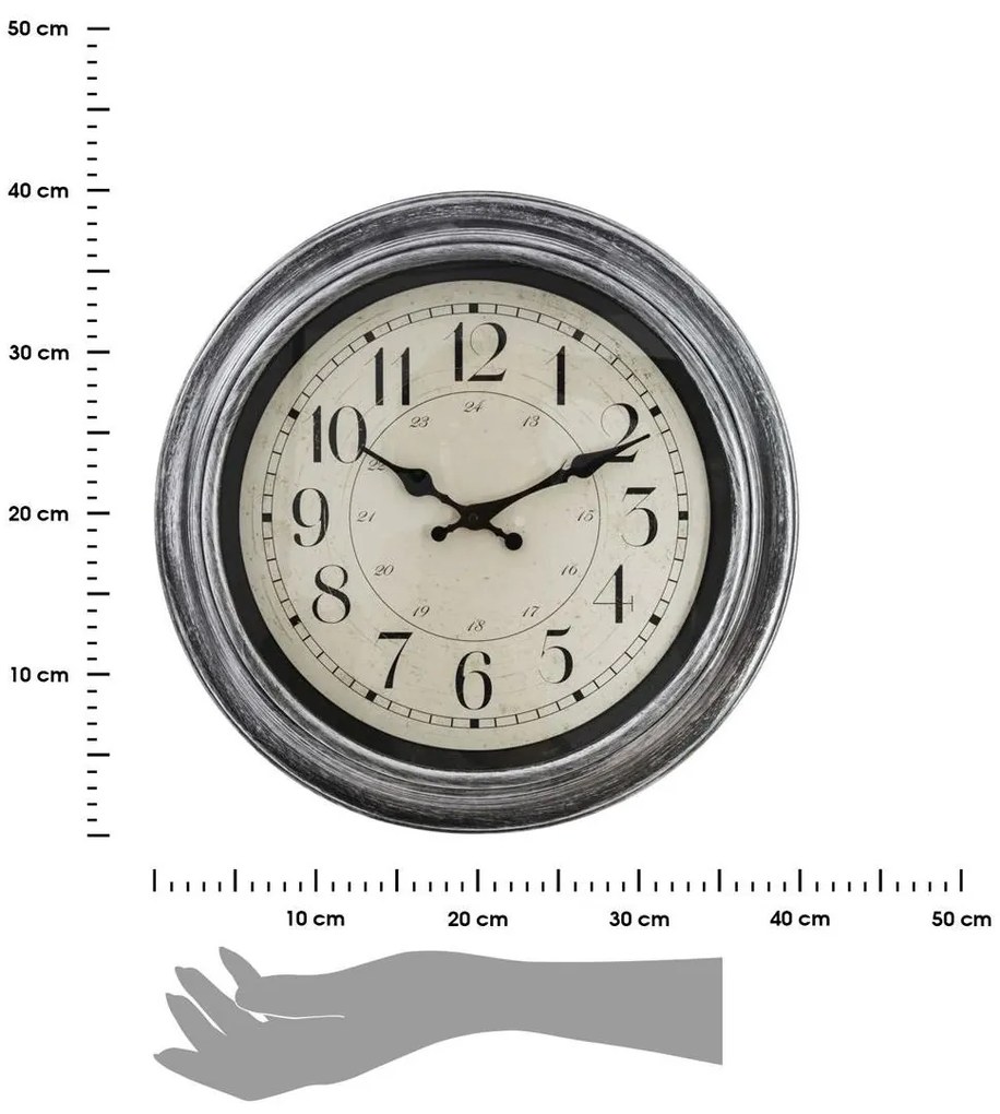 Nástěnné hodiny Nelson, stříbrná