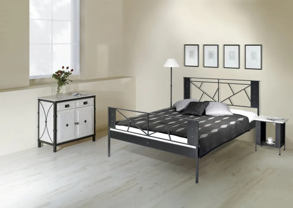 Iron Art VALENCIA kovaná postel pro rozměr matrace: 140 x 200 cm