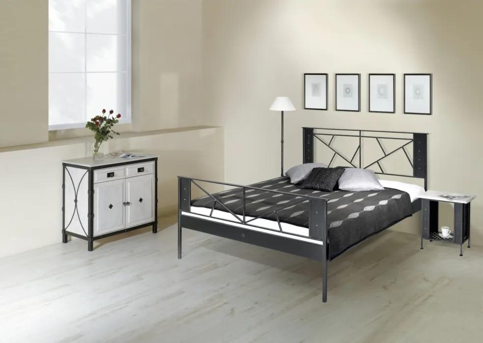 Iron Art VALENCIA kovaná postel pro rozměr matrace: 160 x 200 cm