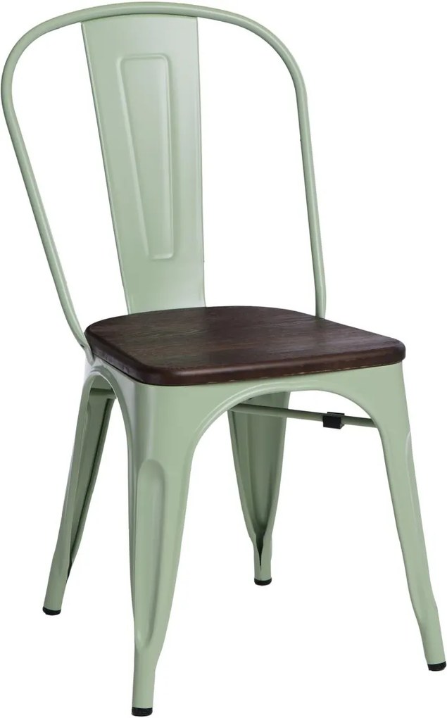 Židle Paris, dřevěný sedák kartáčovaná borovice Barva  Zelená