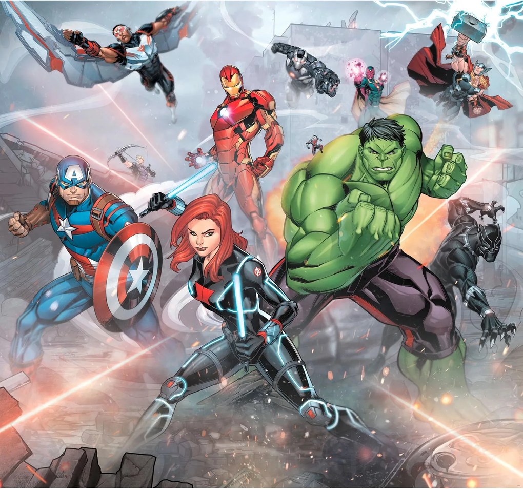 Komar Vliesová fototapeta Avengers Street Revenge 300 x 280 cm