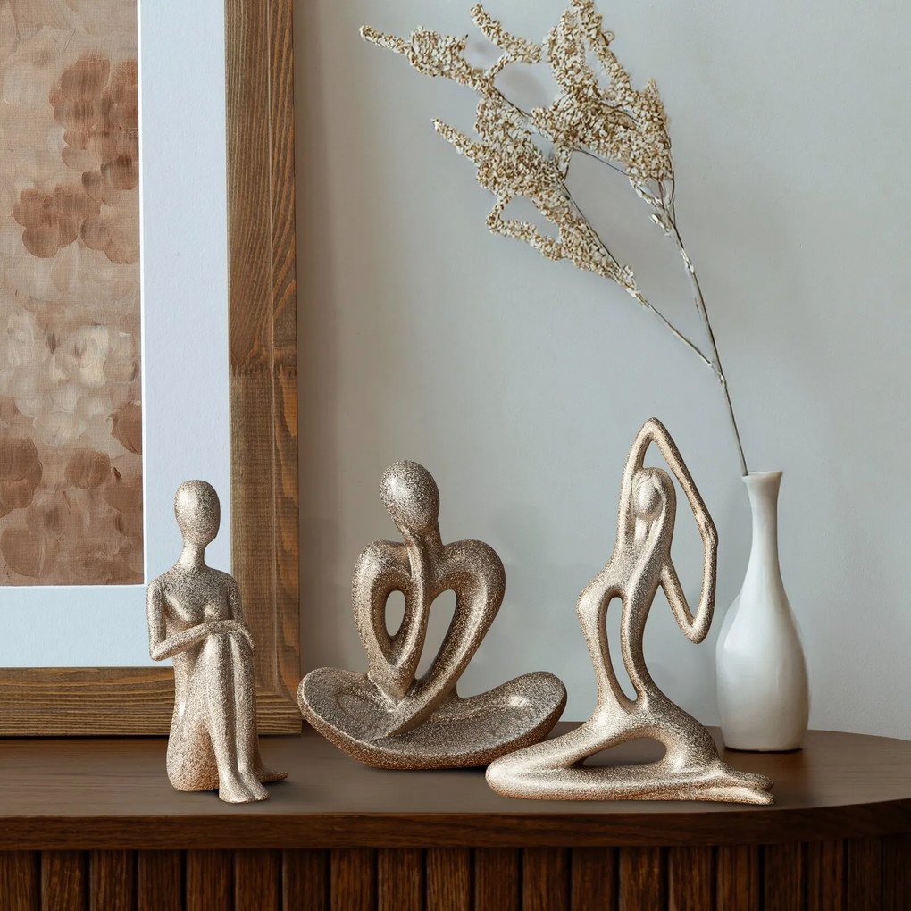 EUROFIRANY DEKORAČNÍ SOŠKA LADY 19X5X25 CM ŠAMPAŇSKÁ