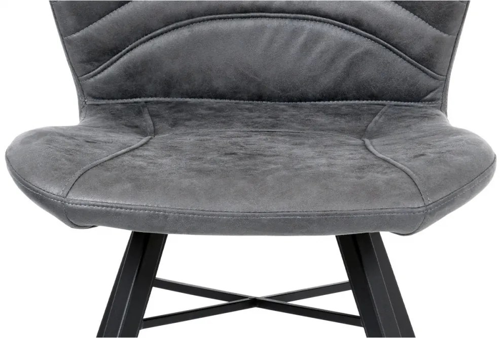 Jídelní židle MALUTI — látka, kov, více barev Šedá