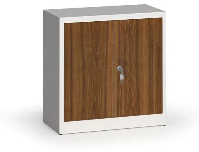 Alfa 3 Svařované skříně s lamino dveřmi, 800 x 800 x 400 mm, RAL 7035/ořech