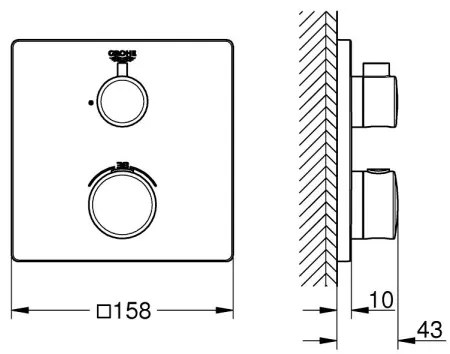 GROHE 24078000 - Termostatická sprchová baterie GROHTHERM lesklý chrom