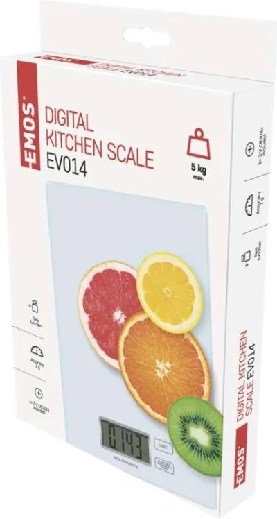 Kuchyňská váha EMOS EV014, digitální, 5 kg, bílá