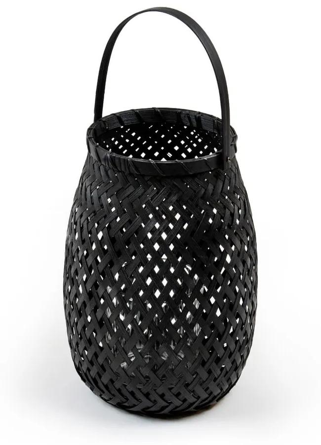 Černá bambusová lucerna Compactor Bamboo Lantern, ⌀ 18 cm