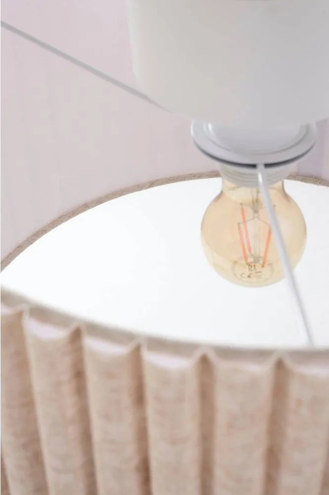 Béžové lněné stropní svítidlo ø 40 cm Alina – Jotex