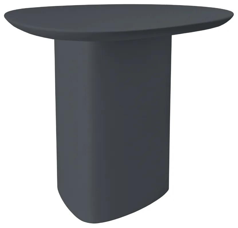 OnaDnes -20% Tmavě šedý lakovaný odkládací stolek RAGABA CELLS 50 x 50 cm