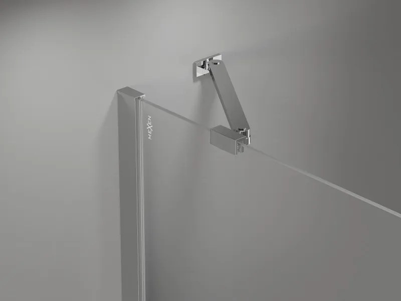Mexen Mist-H, 1-křídlé sprchové dveře levé 125 cm, čiré sklo, chromový profil, 8A5-125-001-01-00-L