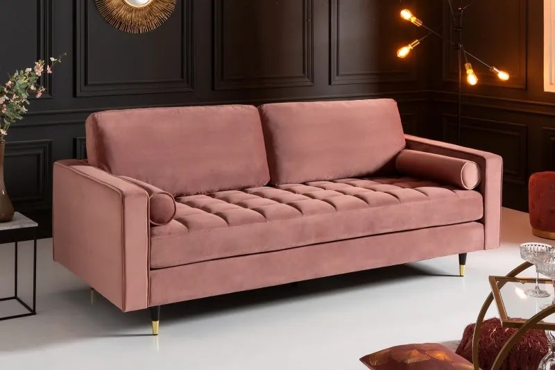 Sedačka Cosy Velvet - 220cm růžový samet