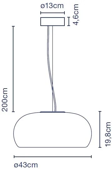 Marset A689-004 Vetra 43, závěsné svítidlo z matně bílého skla, 21,7W LED 2700K stmívatelné, prům. 43cm