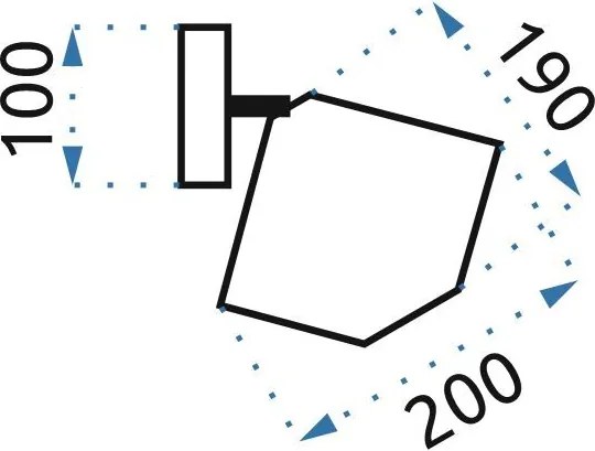 Toolight - Nástěnná lampa 1xE27 392180, růžové zlato-černá, OSW-08559
