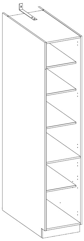 STL 40 cm skříňka vysoká dvoudveřová STILO Barevné provedení STILO: Dub Artisan / Jílově šedá