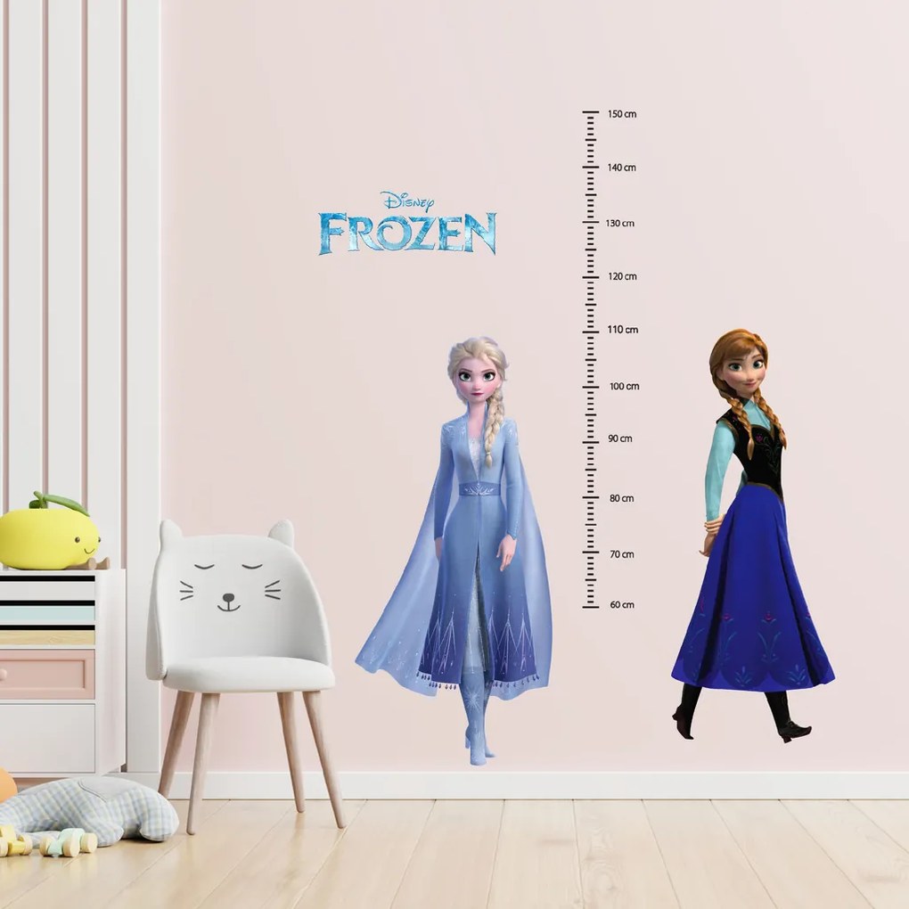 PIPPER. Samolepka na zeď "Dětský metr - Elsa a Anna"