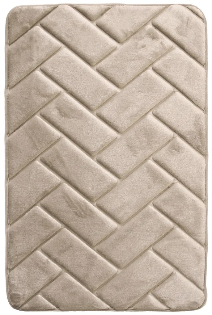 BO-MA, Protiskluzová koupelnová předložka 3D 7288 beige, 40x50, béžová, koupelna