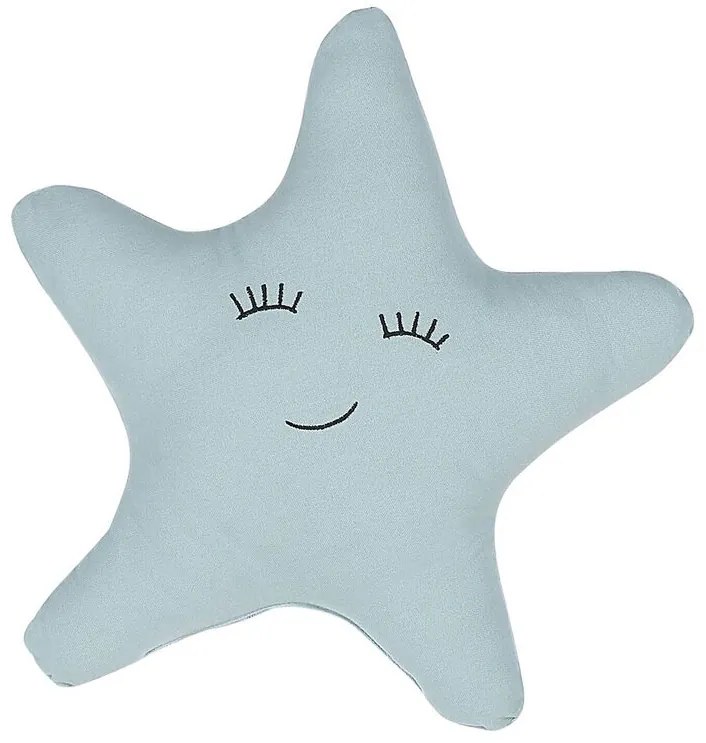 Dětský polštář hvězda 40 x 40 cm, modrý BHOPAL Beliani