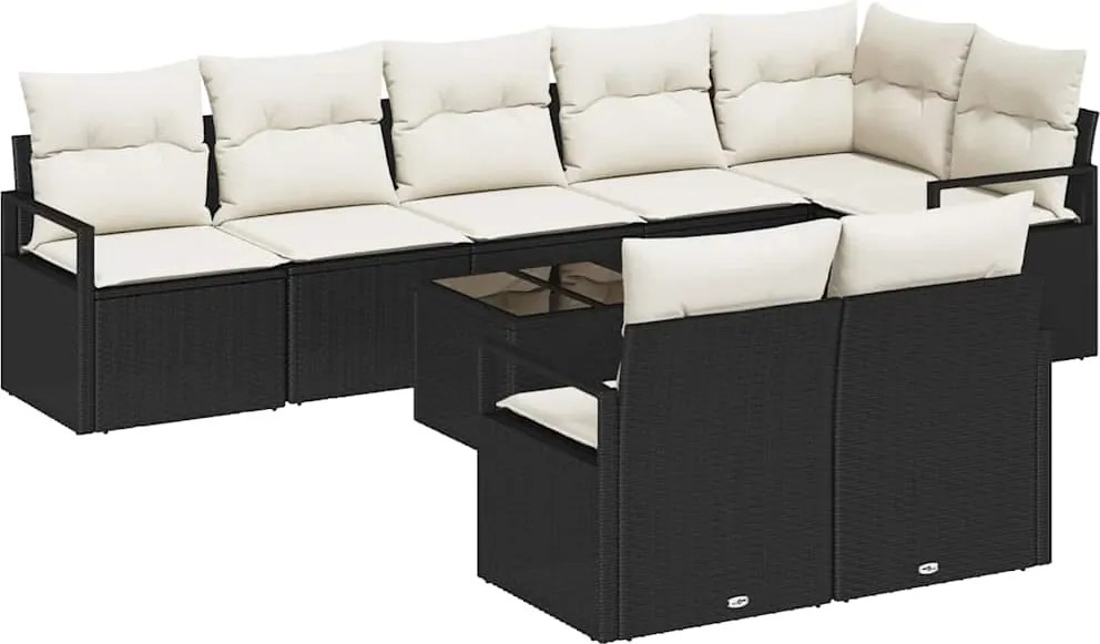 Set pohovek 9 ks Černá polyratan 3346437