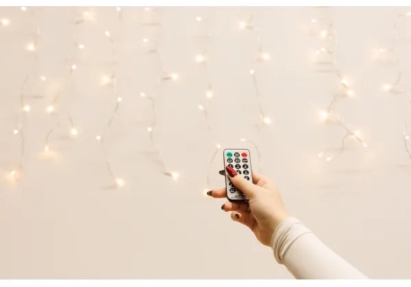 LED Stm. venk.  závěs CURTAIN 360xLED/8,4W/230V 2x2 m IP44 teplá bílá +DO