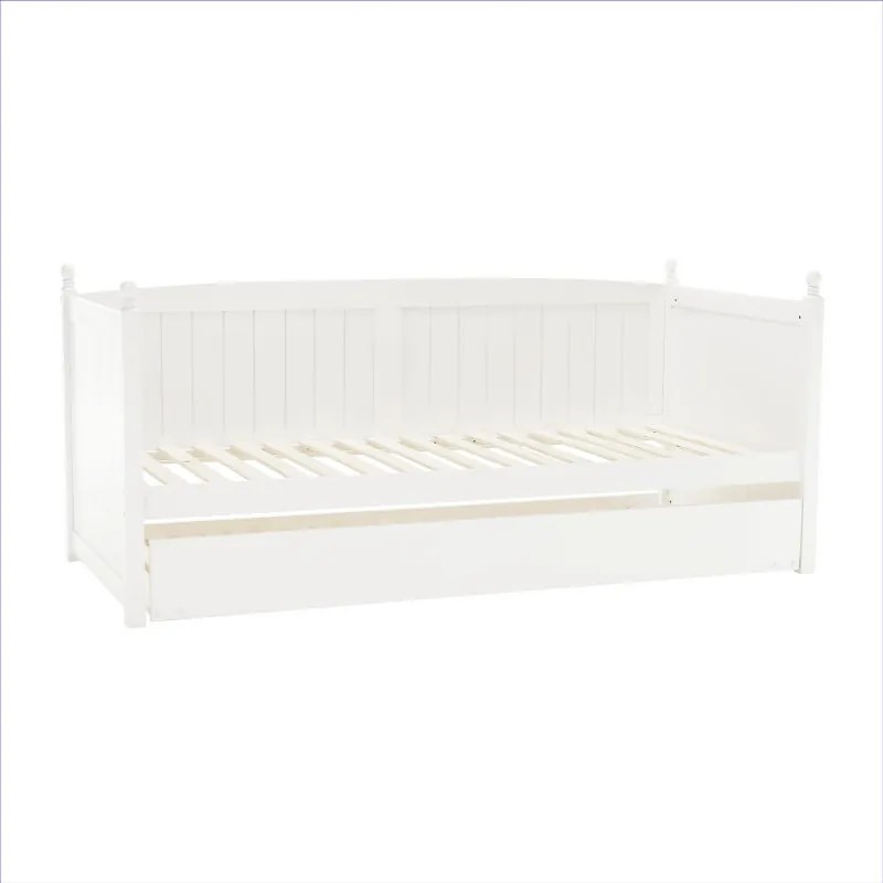 Postel s přistýlkou 90x200, borovicové dřevo, bílá, GLAMIS Kondela 0000227796