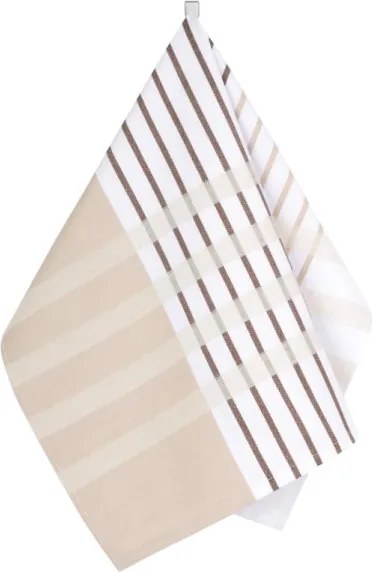 Bellatex Kuchyňská utěrka 1 ks 50x70 cm Proužek Hnědá,Béžová