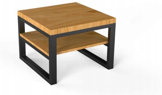 Alplast 2-stupňový konferenční stolek, dub 60x60x45cm hnědý
