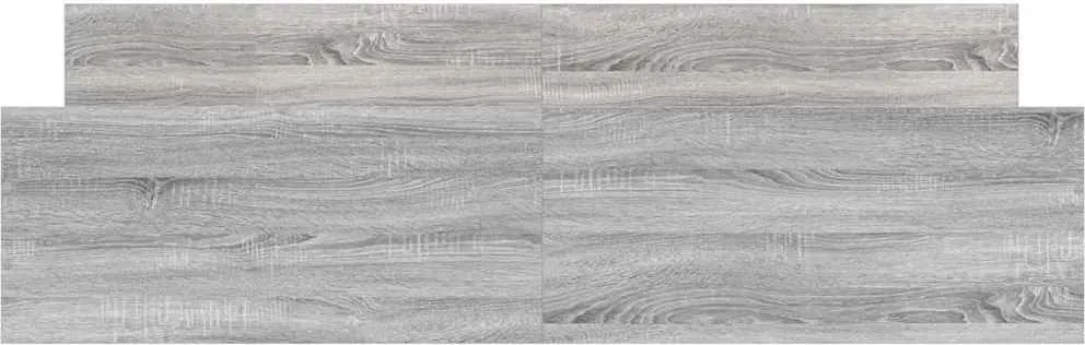 Rám postele s hlavovým a nožním čelem šedý sonoma 200 x 200 cm 3203738