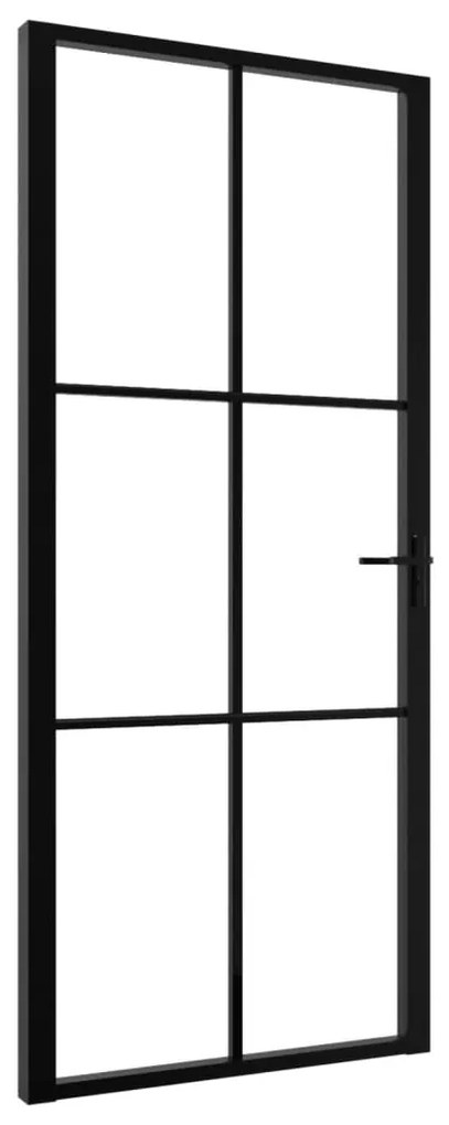 Interiérové dveře ESG sklo a hliník 93 x 201,5 cm černé - Default Title