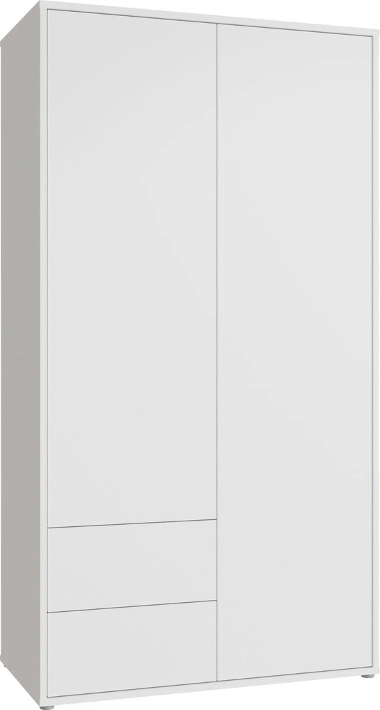 XXXLutz ŠATNÍ SKŘÍŇ S OTOČNÝMI DVEŘMI, bílá, 115/214/60 cm Carryhome - Šatní skříně - 00068701832F