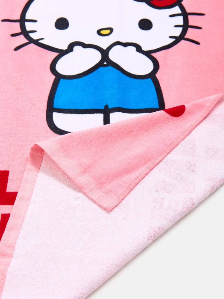 Sinsay - Bavlněný ručník Hello Kitty and Friends - pastelová růžová