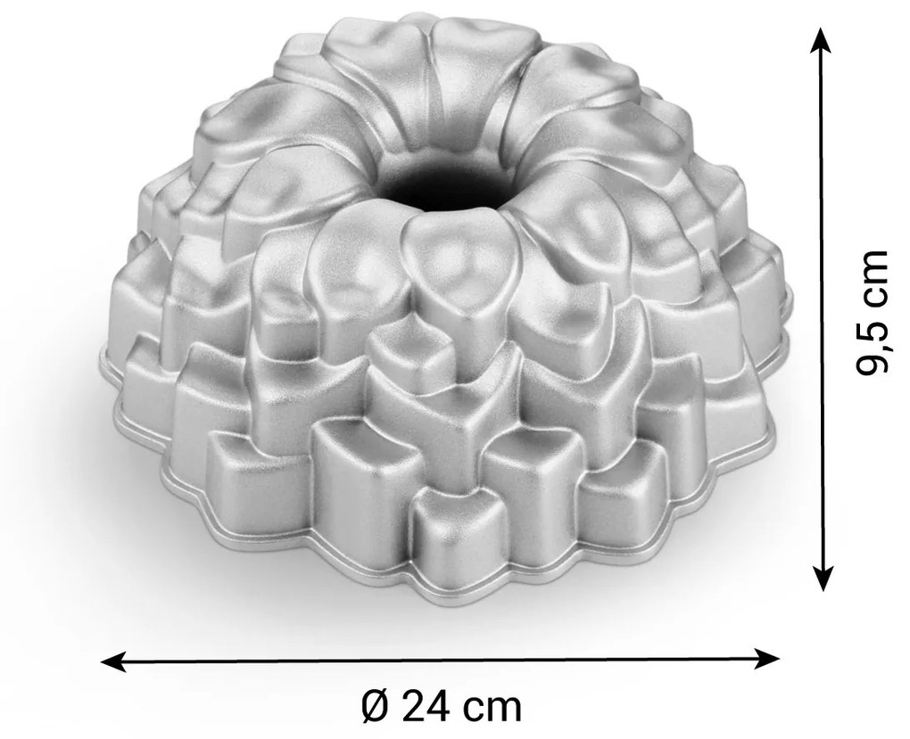 Forma bábovka vysoká DELÍCIA ø 24 cm, pivoňka