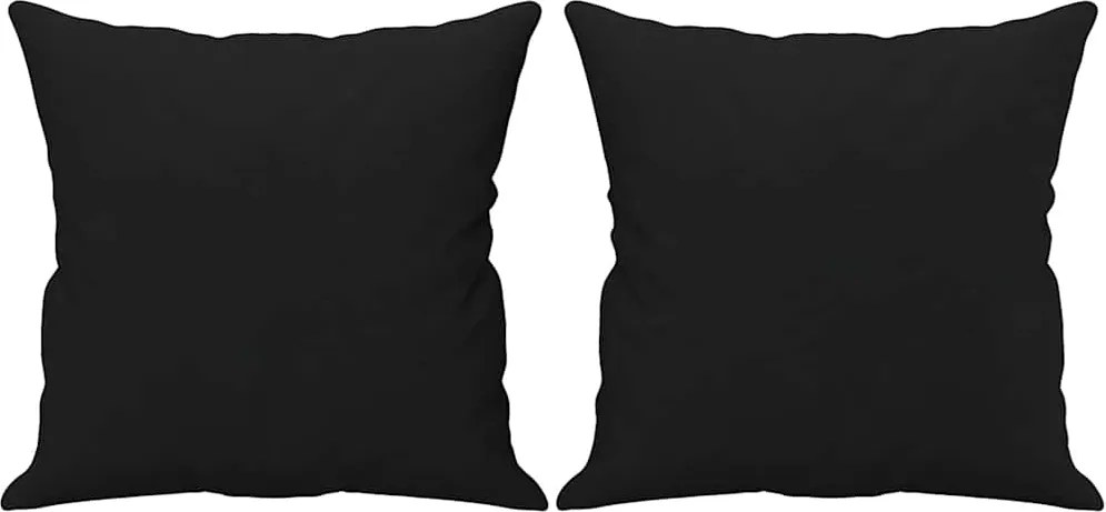 2místná pohovka s polštáři černá 120 cm tkanina z mikrovlákna 3200968