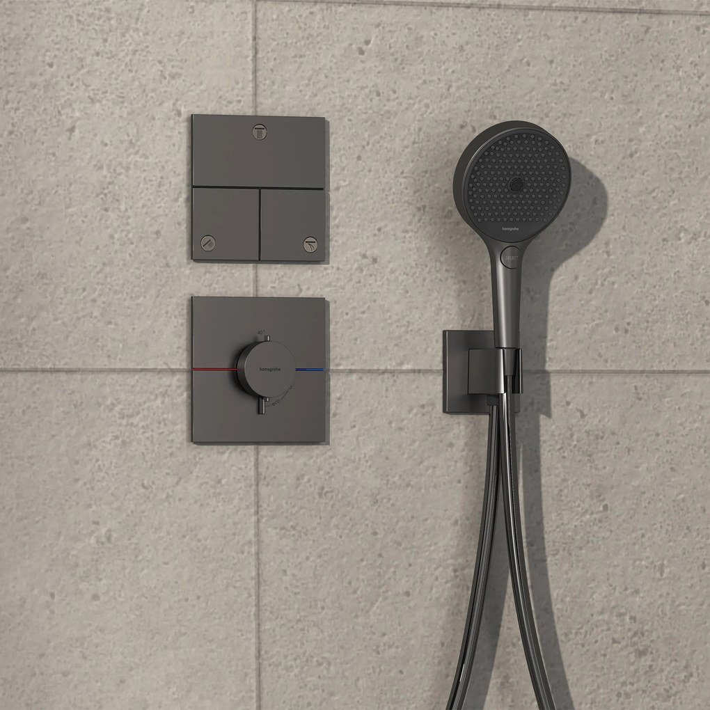 Hansgrohe ShowerSelect Comfort E, termostat pod omítku, kartáčovaný černý chrom, HAN-15574340