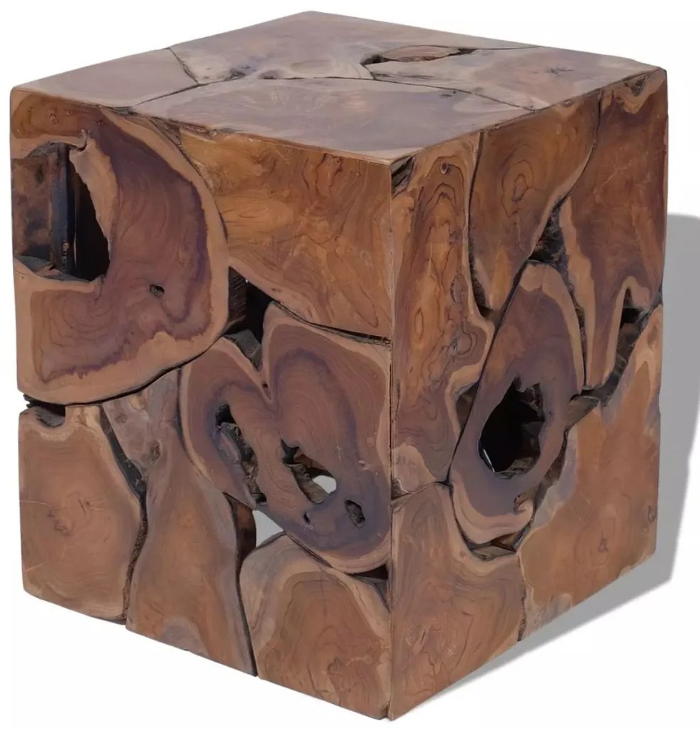 Stolička Wallters - masivní teak | 40x40x45 cm