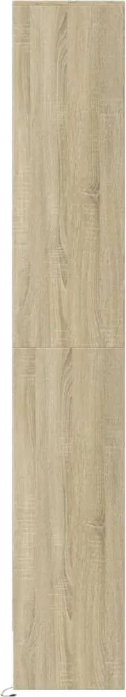 Skříň highboard s LED dub sonoma 69 x 32,5 x 200 cm kompozit 3307907