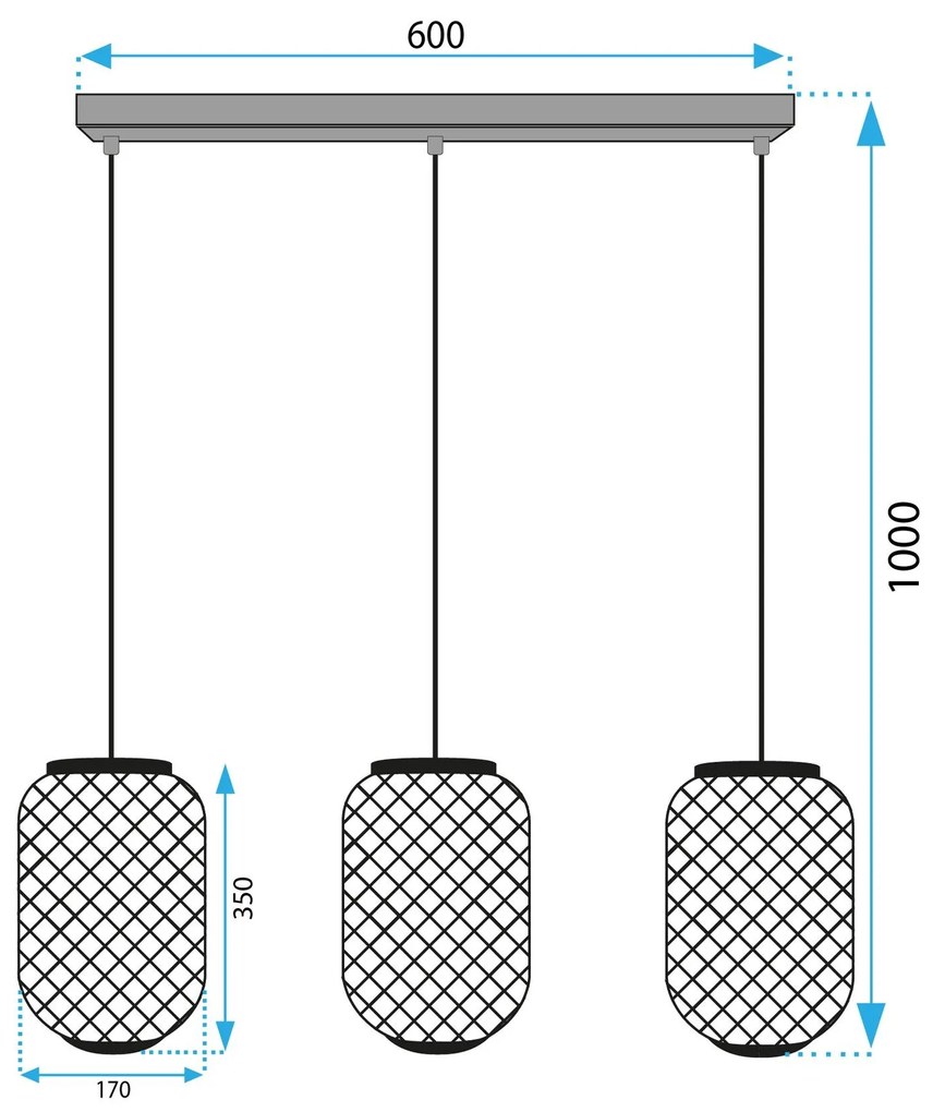 Toolight Stropní svítidlo APP1425-3CP