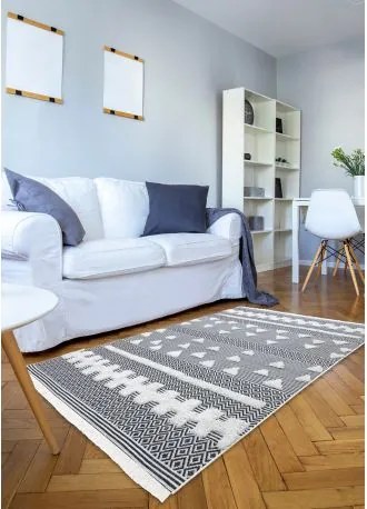 Koberec ECO SISAL BOHO MOROC Geometrický 22321 střapce - dvě úrovně r