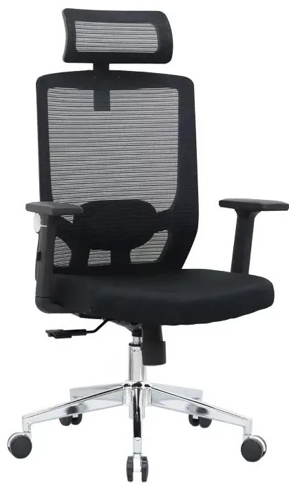 Ergonomická kancelářská židle ERGODO GIRONA - černá síťovina / nosnost 150 kg