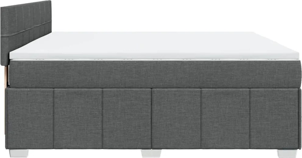 Box spring postel s matrací tmavě šedá 180x200 cm textil 3289448