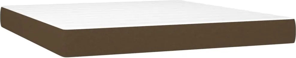 Box spring postel s matrací tmavě hnědá 180x200 cm textil 3139916