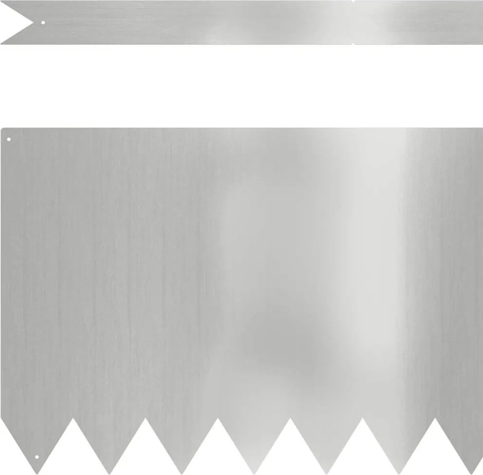 Okraj trávníku 30 ks 100 x 0,05 x 30 cm Pozinkovaná ocel 3335786