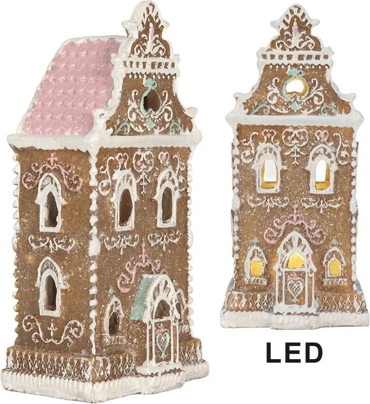 Perníkový LED domek Gingerbread Cotti - 9*7*18 cm