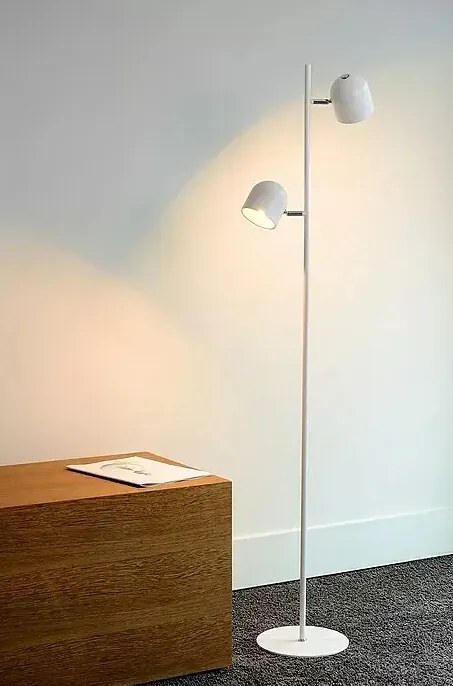 German Stojací LED lampa Skanska / 10 W / výška 141 cm / bílá / teplá bílá